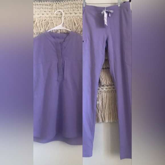Figs | Other | Nwt Figs Lavender Scrub Set Blake Oversized Top Yola ...